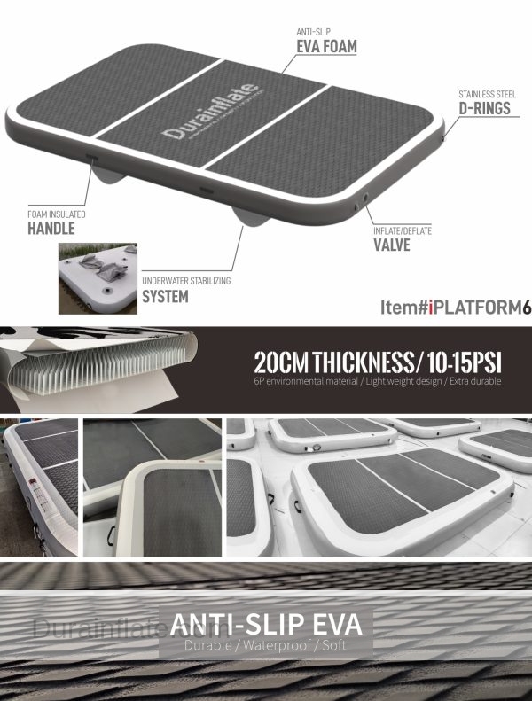 Inflatable floating platforms and docks for boats,yacht and shore
