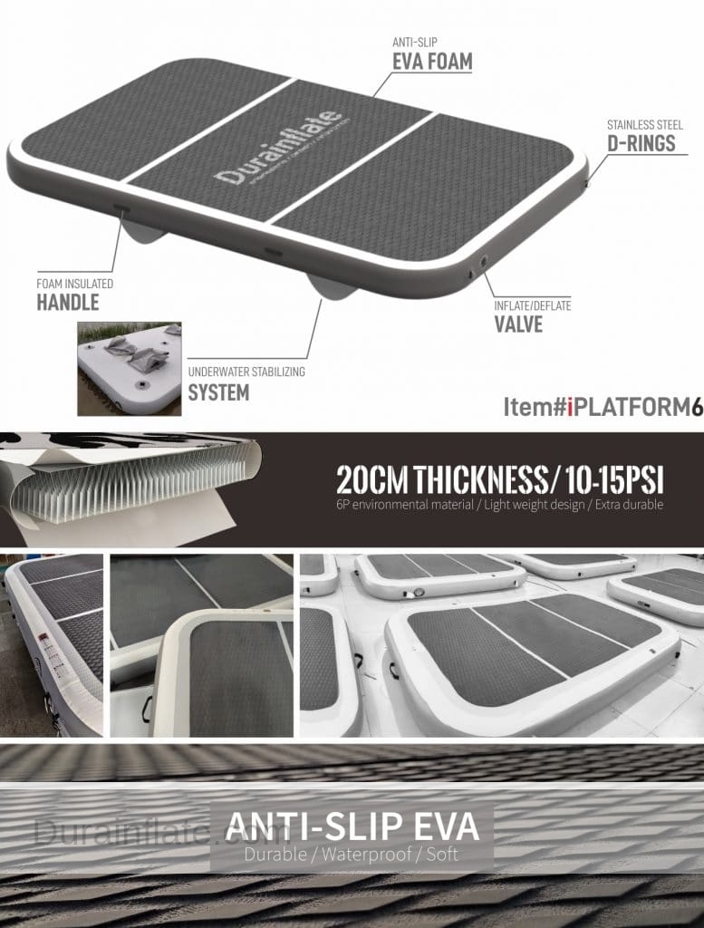 Inflatable floating platforms and docks for boats,yacht and shore