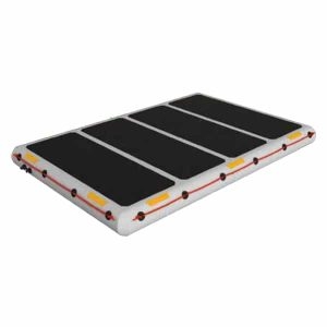 Inflatable rescue walkway used in water, unstable terrain and ice